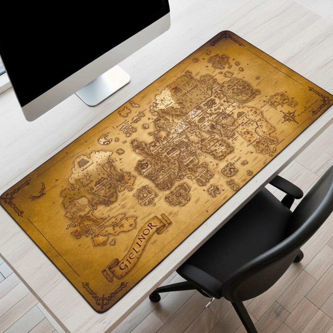 Gielinor Map Desk Mat, OSRS World Map Mouse Pad XL, Old School ...
