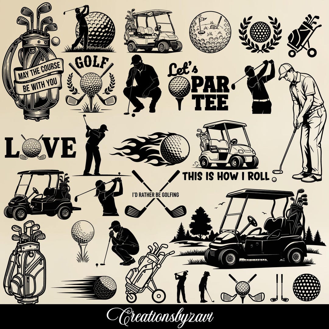 Golf SVG Bundle, Golf SVG, Golf Monogram SVG, Golf Name Svg, Golf Club ...