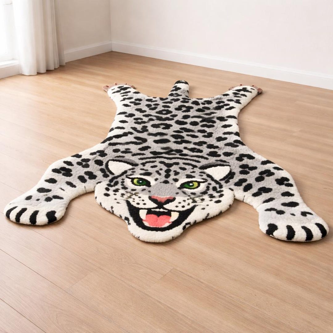 Hand-tufted Tibetan Leopard Skin Tiger Rug Handmade Tibetan Style Rug ...