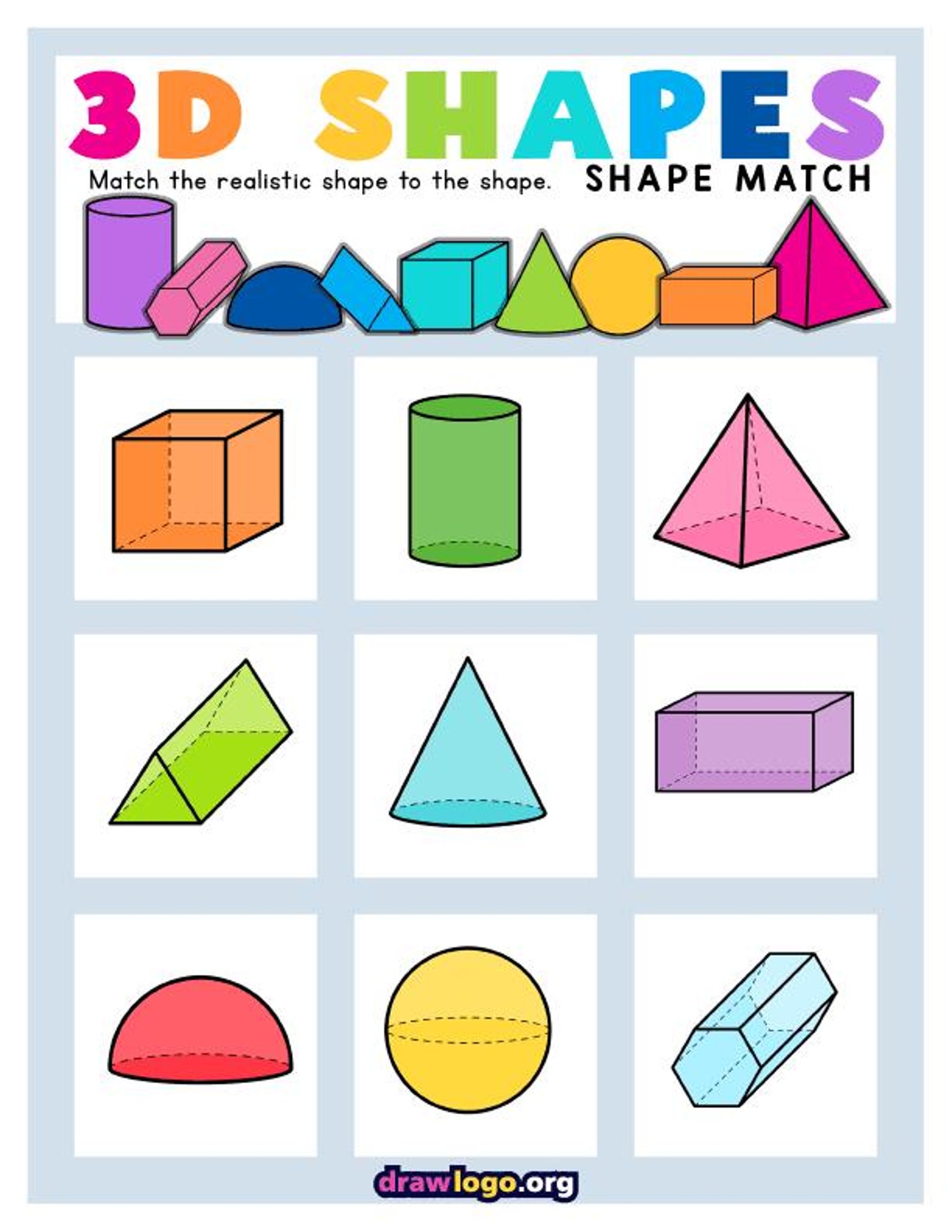 Shapes Flashcards PDF | 2D & 3D Geometry Cards | 17 Pages Printable ...