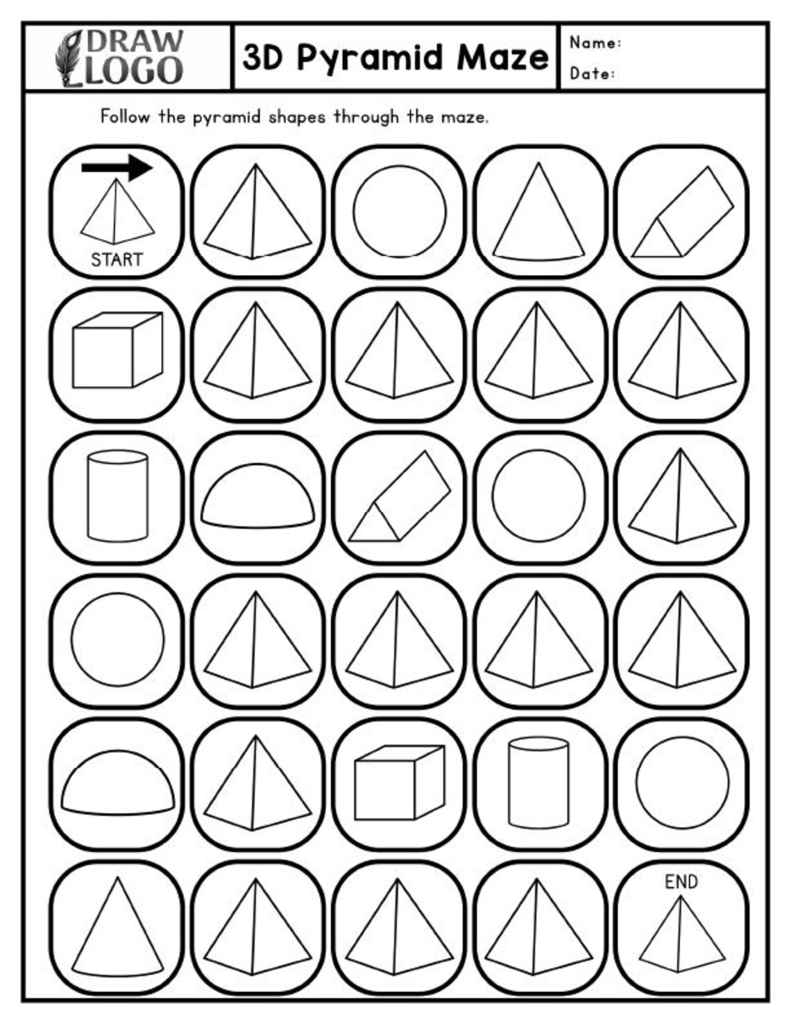 3D Shapes Worksheets | 24 Pages Activities | Dot-to-dot Building ...