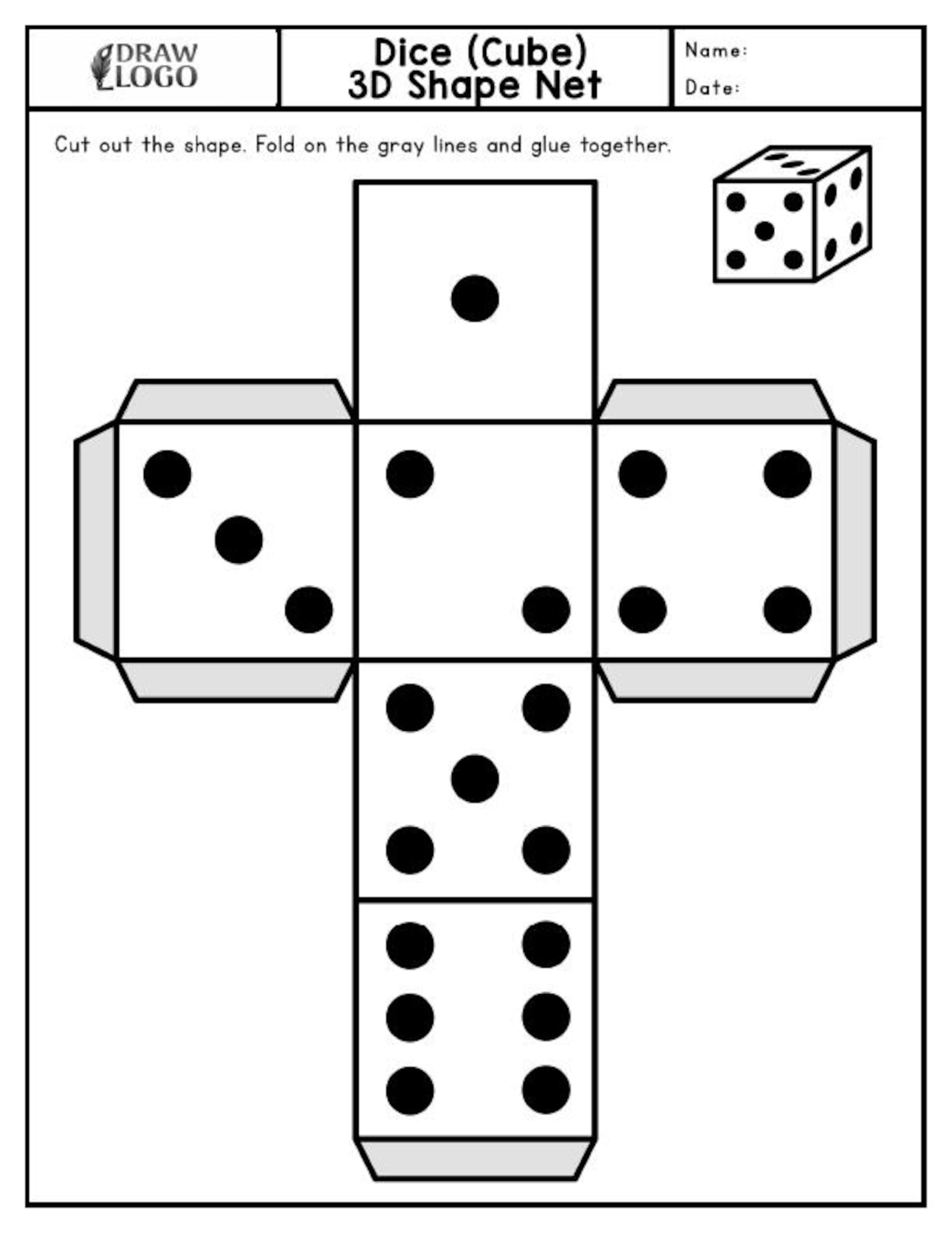 Printable 3D Shapes Nets | 19 Pages Geometry Craft | Cut & Fold ...