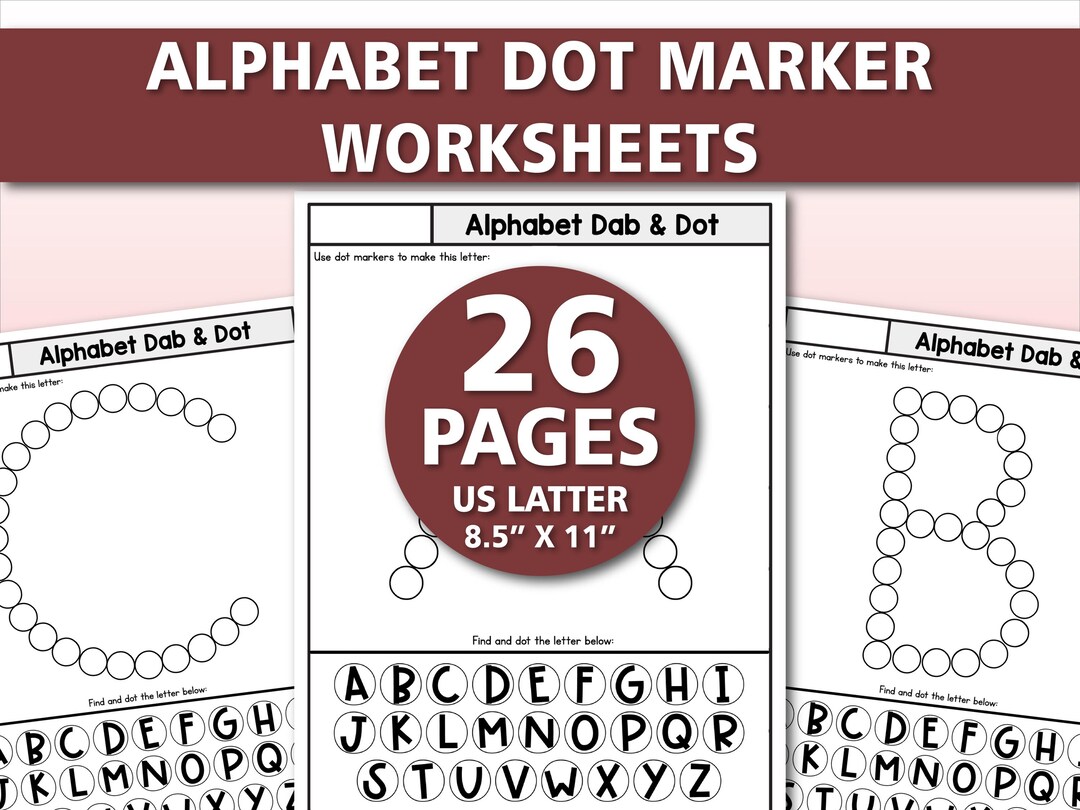 Alphabet Dot Marker Worksheets Printable | ABC Dab & Dot Activity for ...