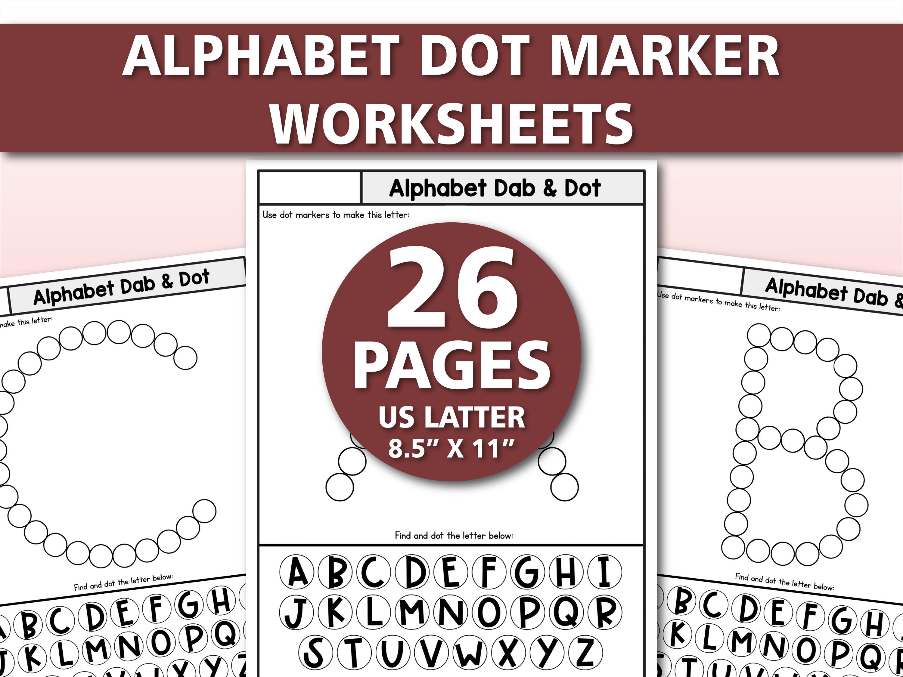 Alphabet Dot Marker Worksheets Printable | ABC Dab & Dot Activity for ...