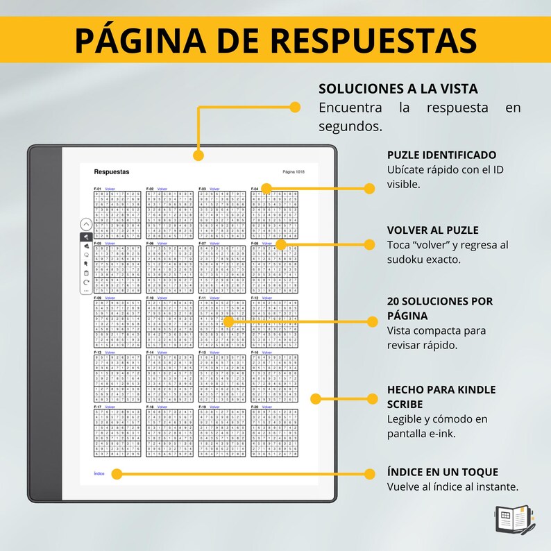 1000 Sudoku Puzzles in Spanish for Kindle Scribe | PDF With Hyperlinks ...