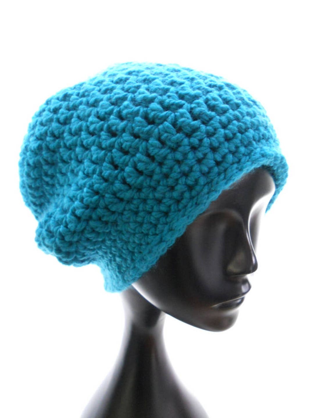 The Shapely Slouchy Crochet Pattern, Unisex Slouchy Beanie in Chunky ...