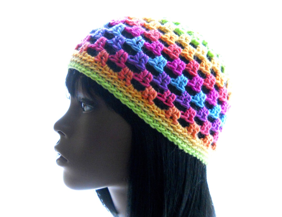 The Peek-a Juliet Cap Crochet Pattern, Lacy Cap in Granny-square ...