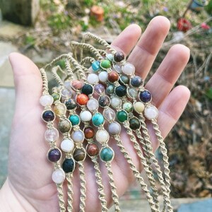 Nature-inspired Hemp Bracelet: Gemstone Boho Hemp Jewelry for an Earthy ...