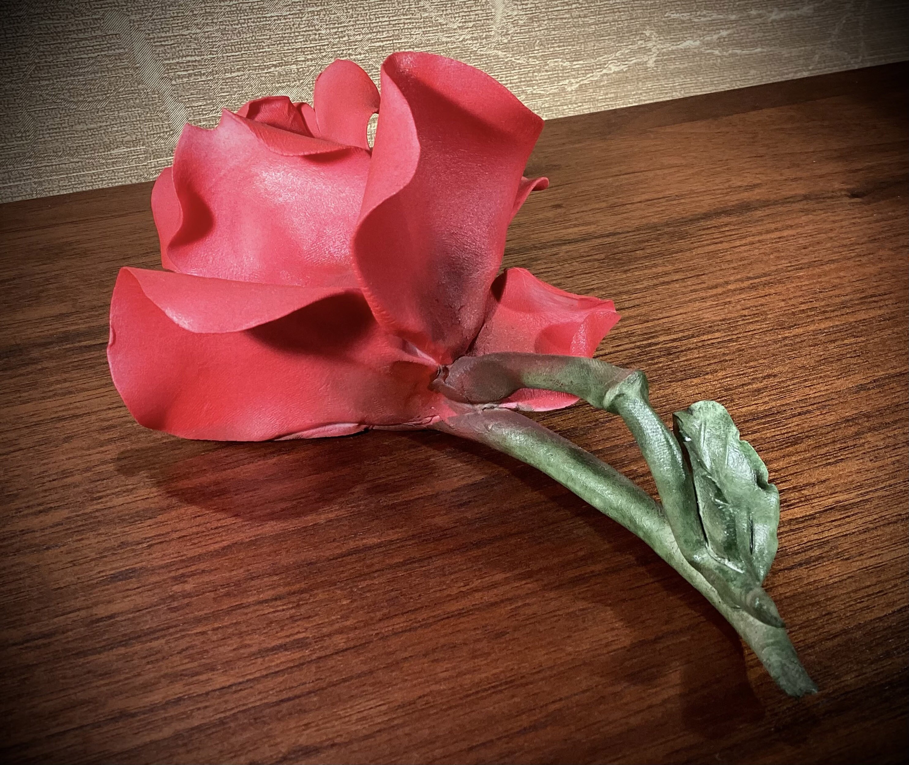 Vintage Capodimonte Italian Red Rose Porcelain Sculpture - Etsy