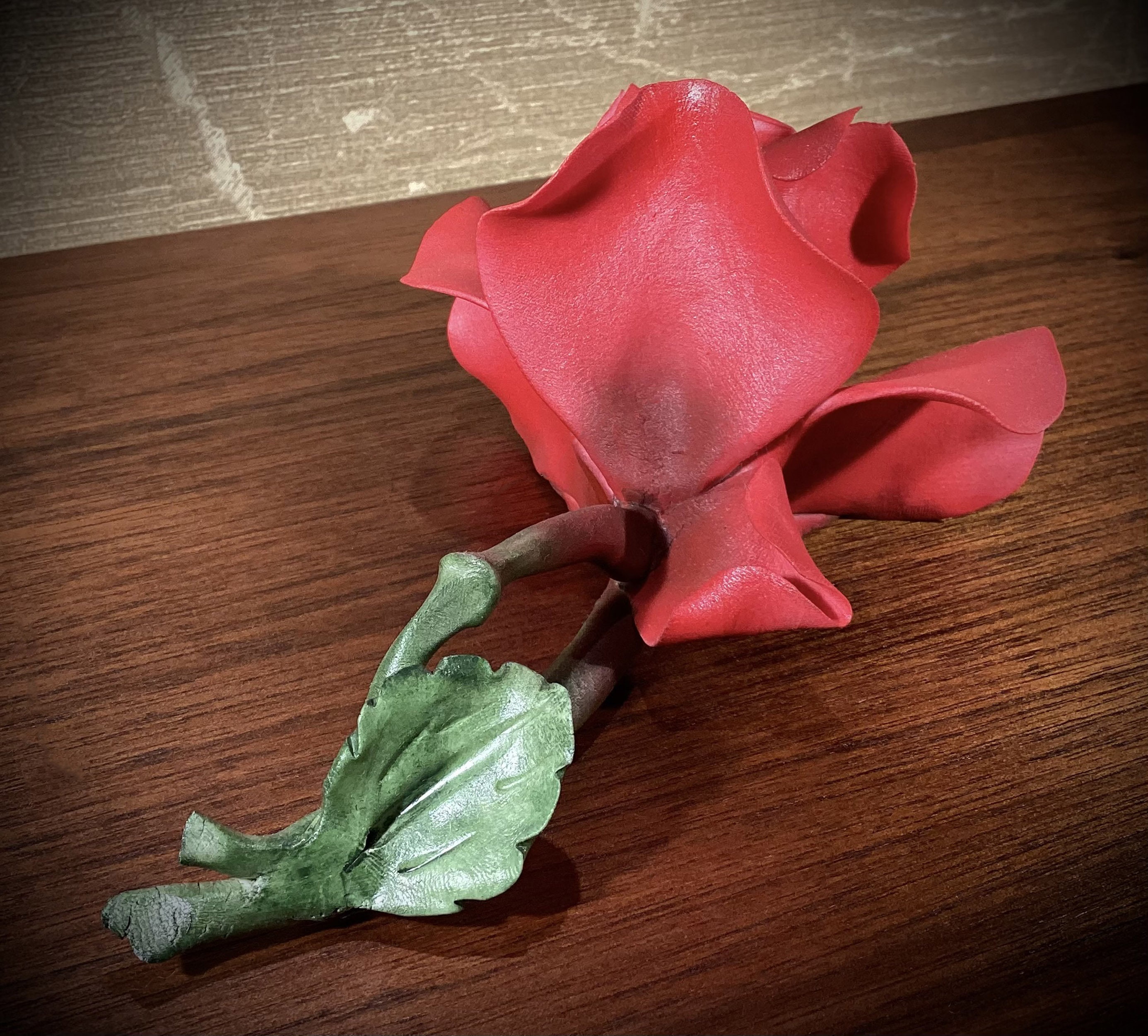 Vintage Capodimonte Italian Red Rose Porcelain Sculpture - Etsy