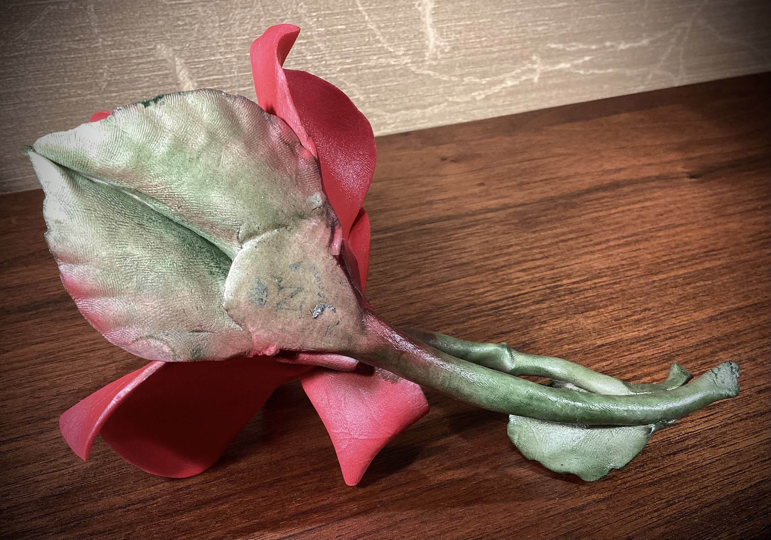 Vintage Capodimonte Italian Red Rose Porcelain Sculpture - Etsy