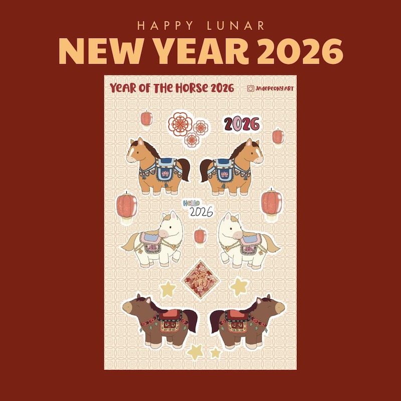 Lunar New Year 2026 Stickers - Etsy Canada