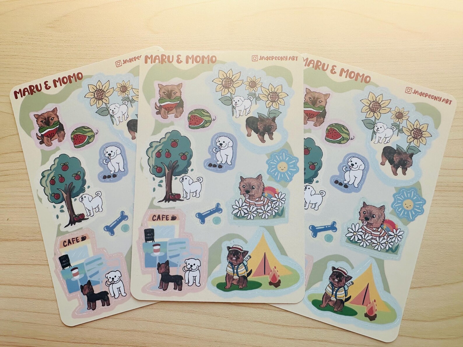 Maru the Yorkie & Momo the Maltese Sticker Sheet - Etsy