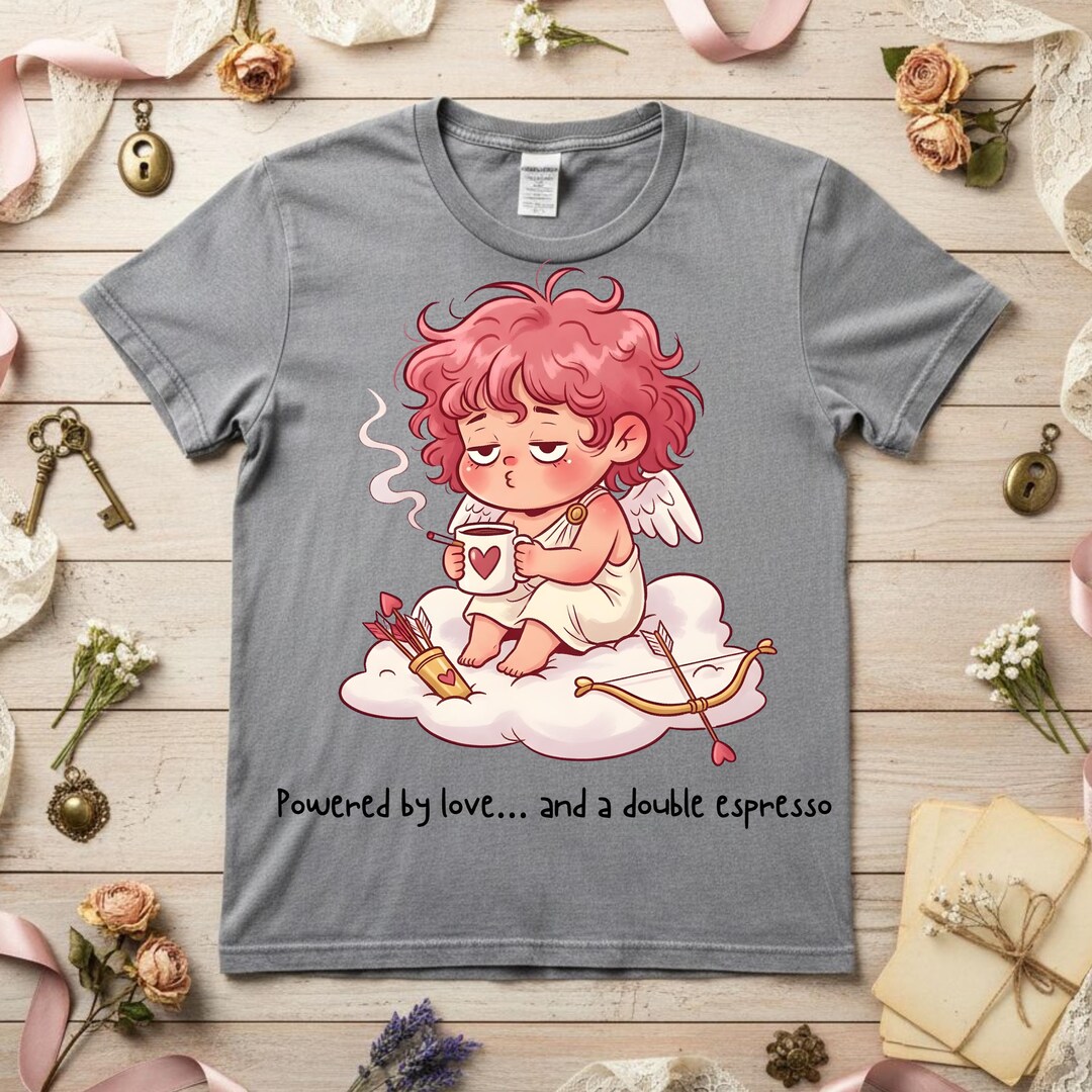 Tired Cupid Valentine PNG – Funny Retro Valentine's Day Sublimation ...