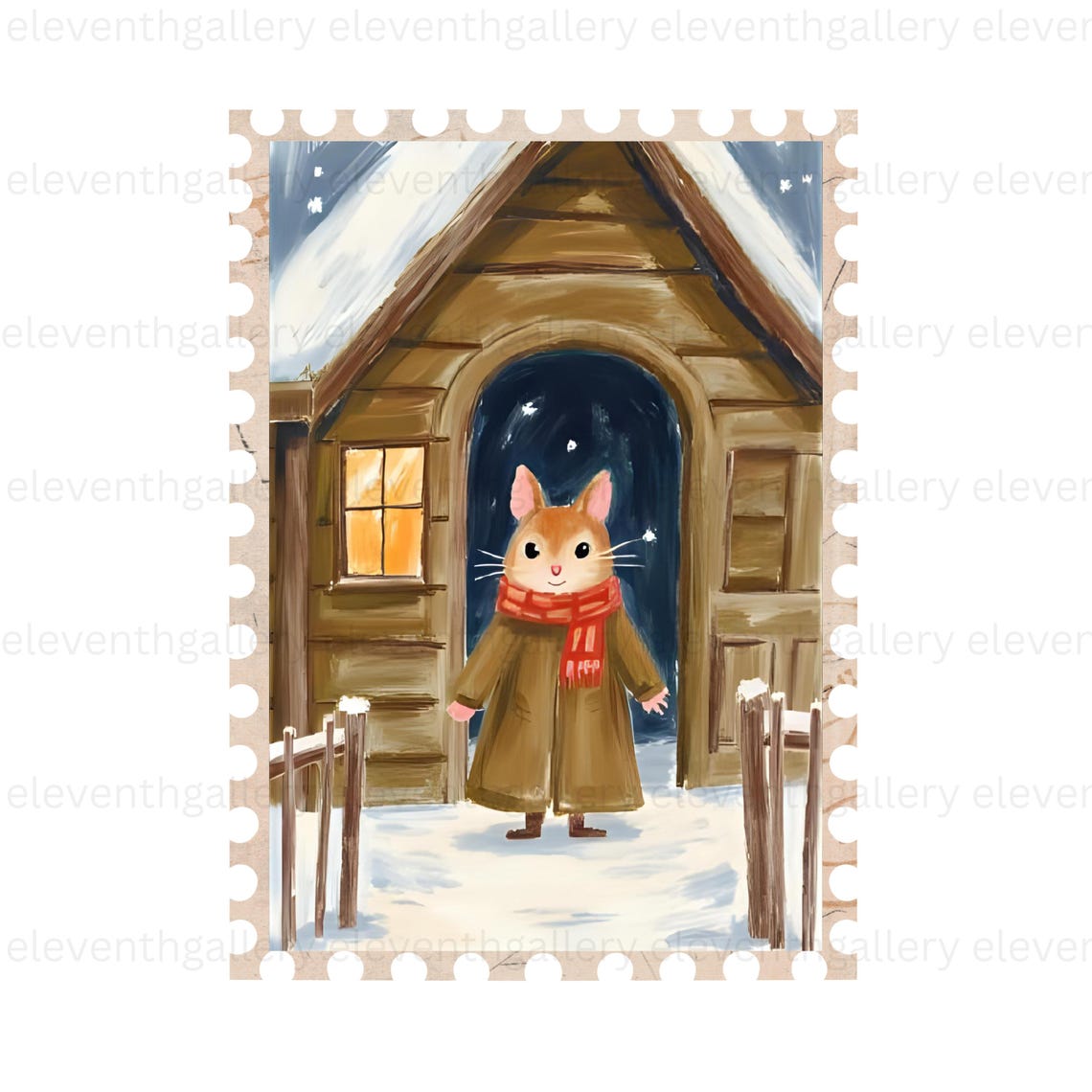 10 Cozy Mouse Clipart Stamps, Whimsical Storybook Mice Illustration ...