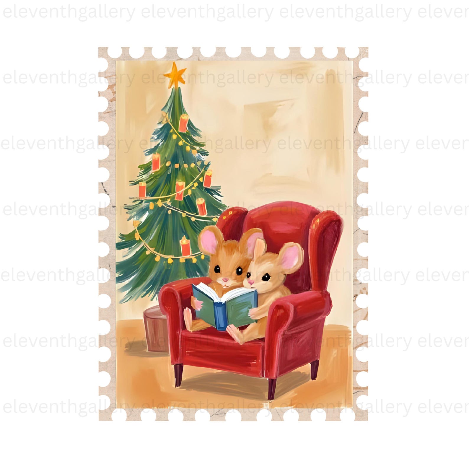 10 Cozy Mouse Clipart Stamps, Whimsical Storybook Mice Illustration ...