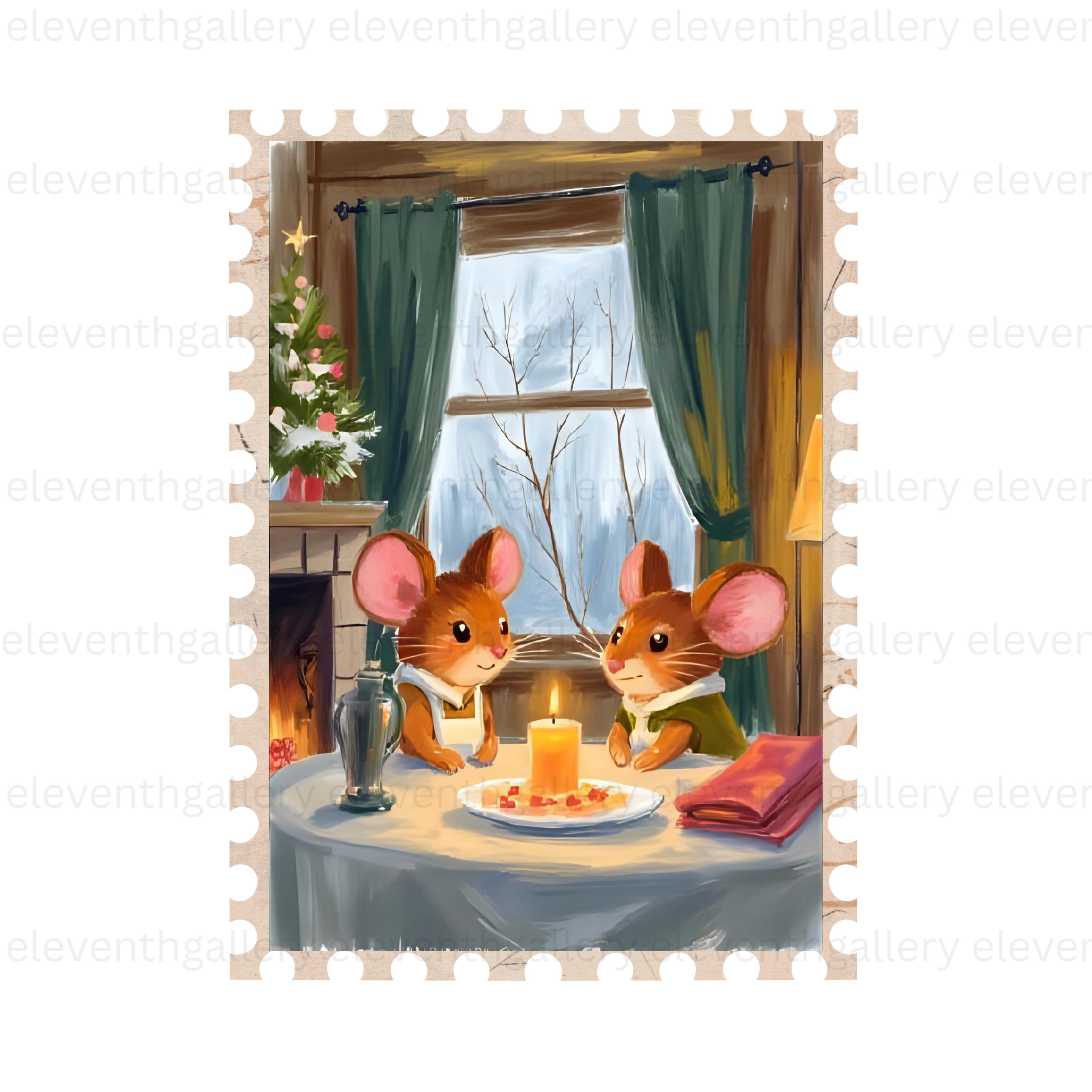 10 Cozy Mouse Clipart Stamps, Whimsical Storybook Mice Illustration ...
