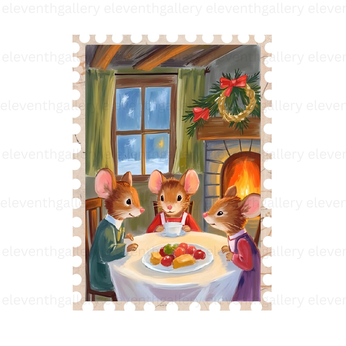 10 Cozy Mouse Clipart Stamps, Whimsical Storybook Mice Illustration ...