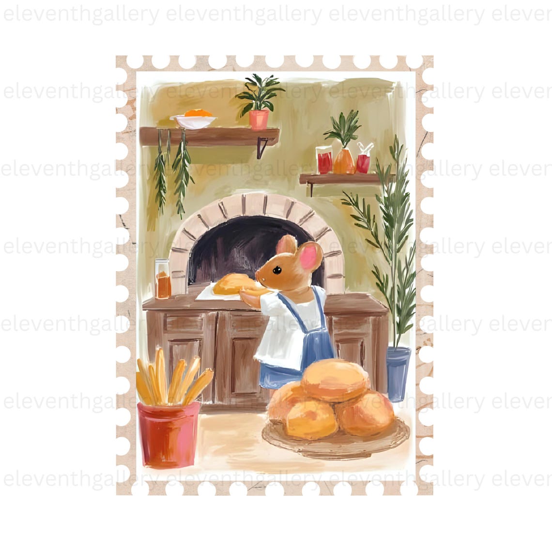 10 Cozy Mouse Clipart Stamps, Whimsical Storybook Mice Illustration ...