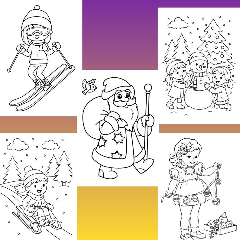 Раскраски зима 2026 год - Etsy