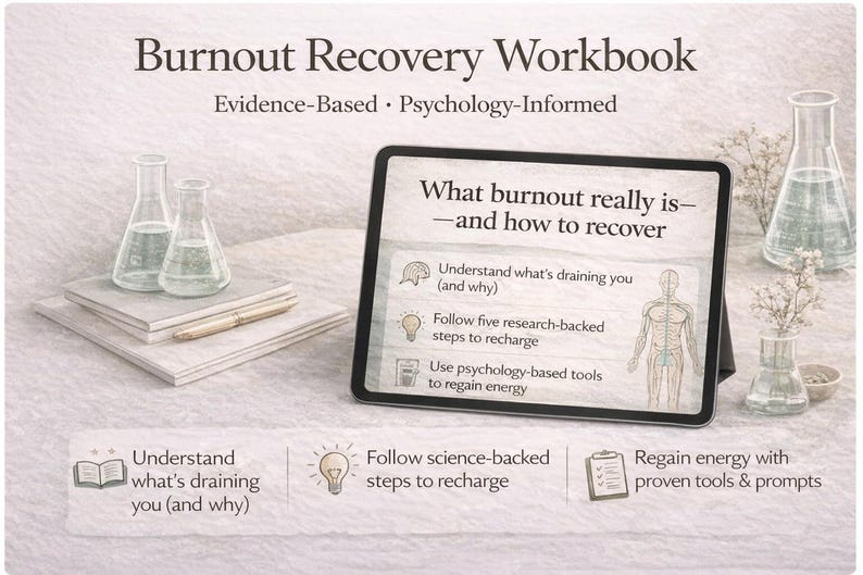 Burnout Recovery Workbook With Psychologist-written Guidance | 14-day ...