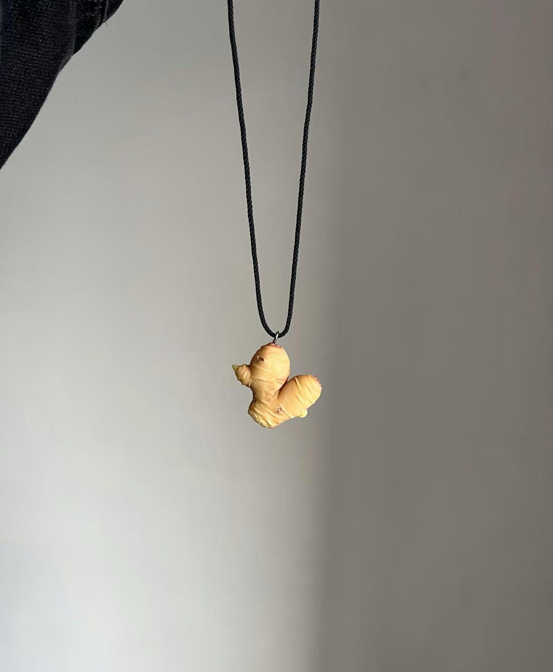 Ginger Root Pendant Necklace | Food Inspired Charm Necklace ...
