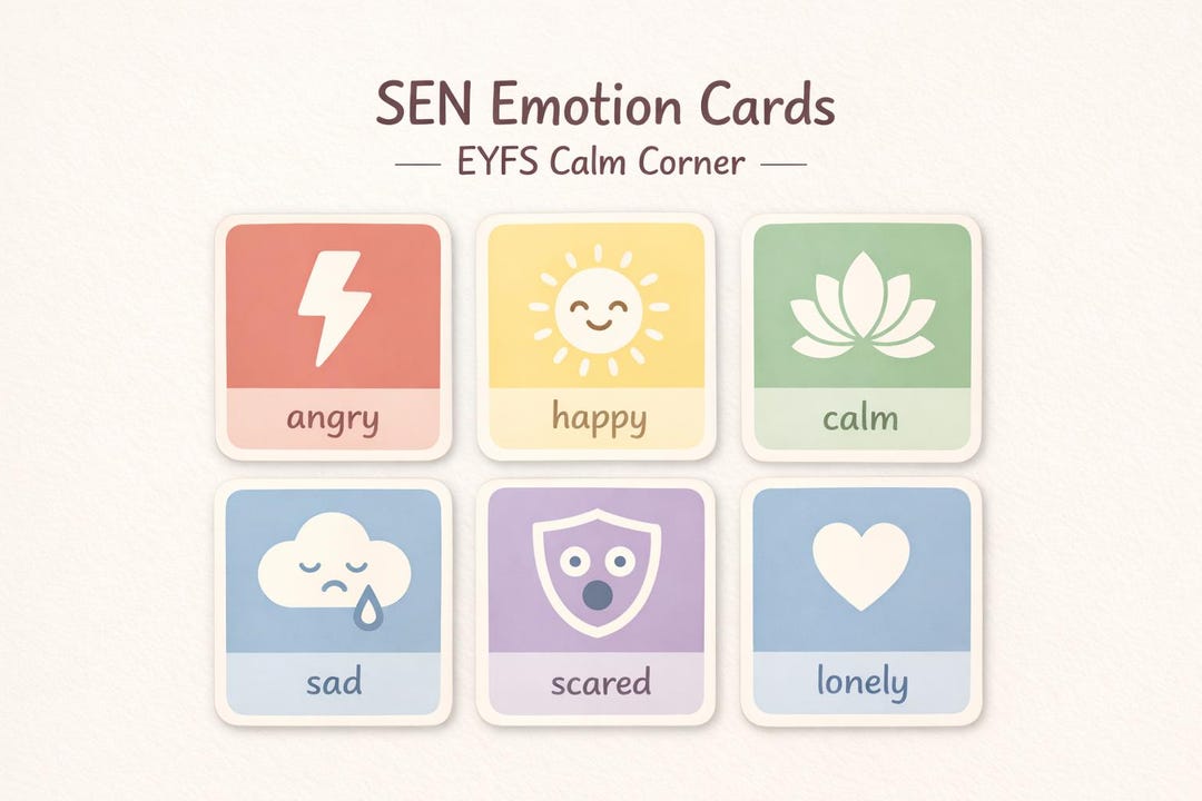 SEN Emotion Cards for Children | EYFS Calm Corner Visuals - Etsy