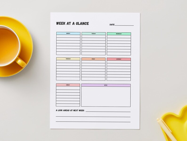 Printable Weekly Planner, Schedule for Kids, Family to Do List ...
