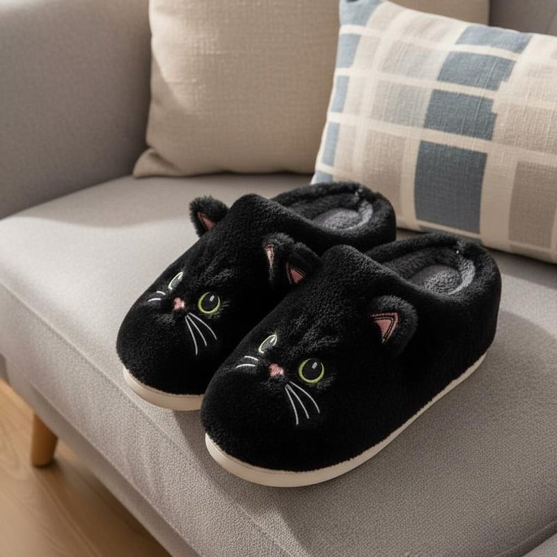 Cat Slippers - Etsy