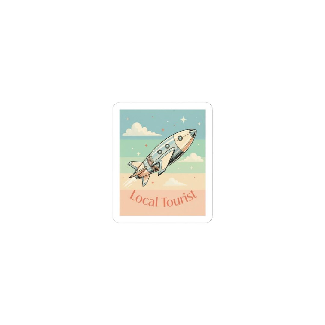 Retro Rocket 'local Tourist' Kiss-cut Stickers | Space Age Design, 50s ...