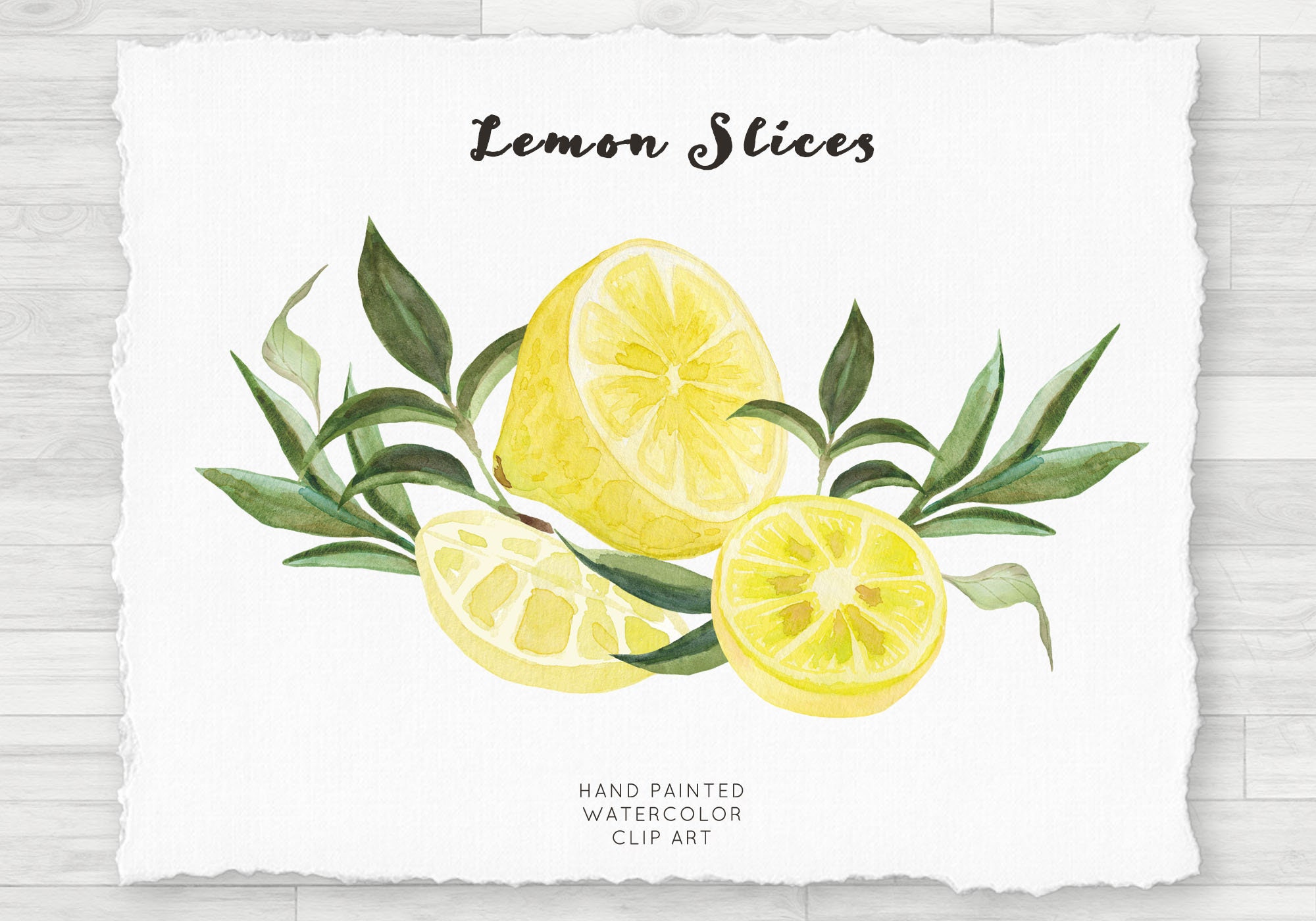 Watercolor PNG Clip Art - Lemon Slices, Bunch of Lemons, Transparent ...