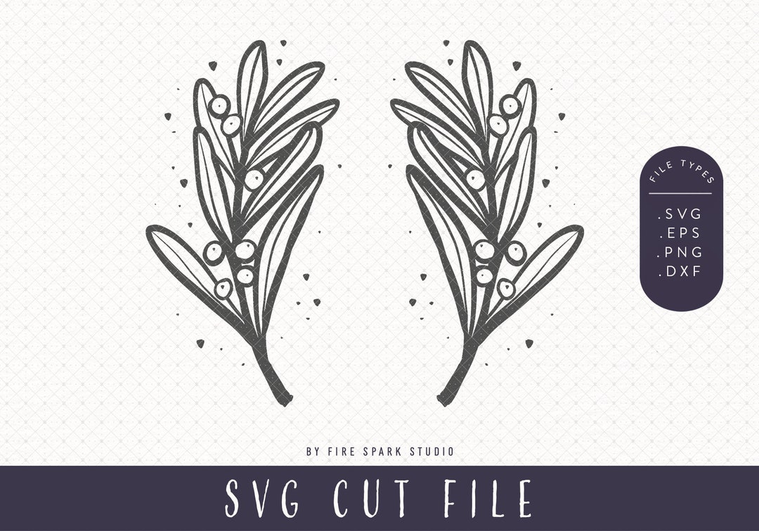 Messy Berry Branches Line Art SVG Cut File - Etsy