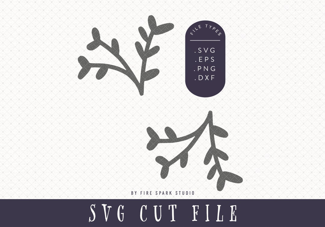 SVG Cut File - Cute Tiny Branch, Sprout Clip Art, Greenery Sprig - Etsy