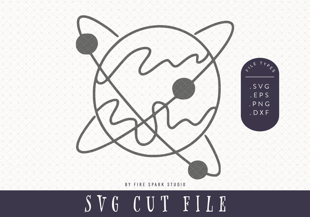 SVG Cut File - Planet Clip Art, Ringed Planet, Planet and Moons - Etsy