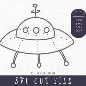SVG Cut File - UFO Clip Art, Flying Saucer, Space Ship - Etsy