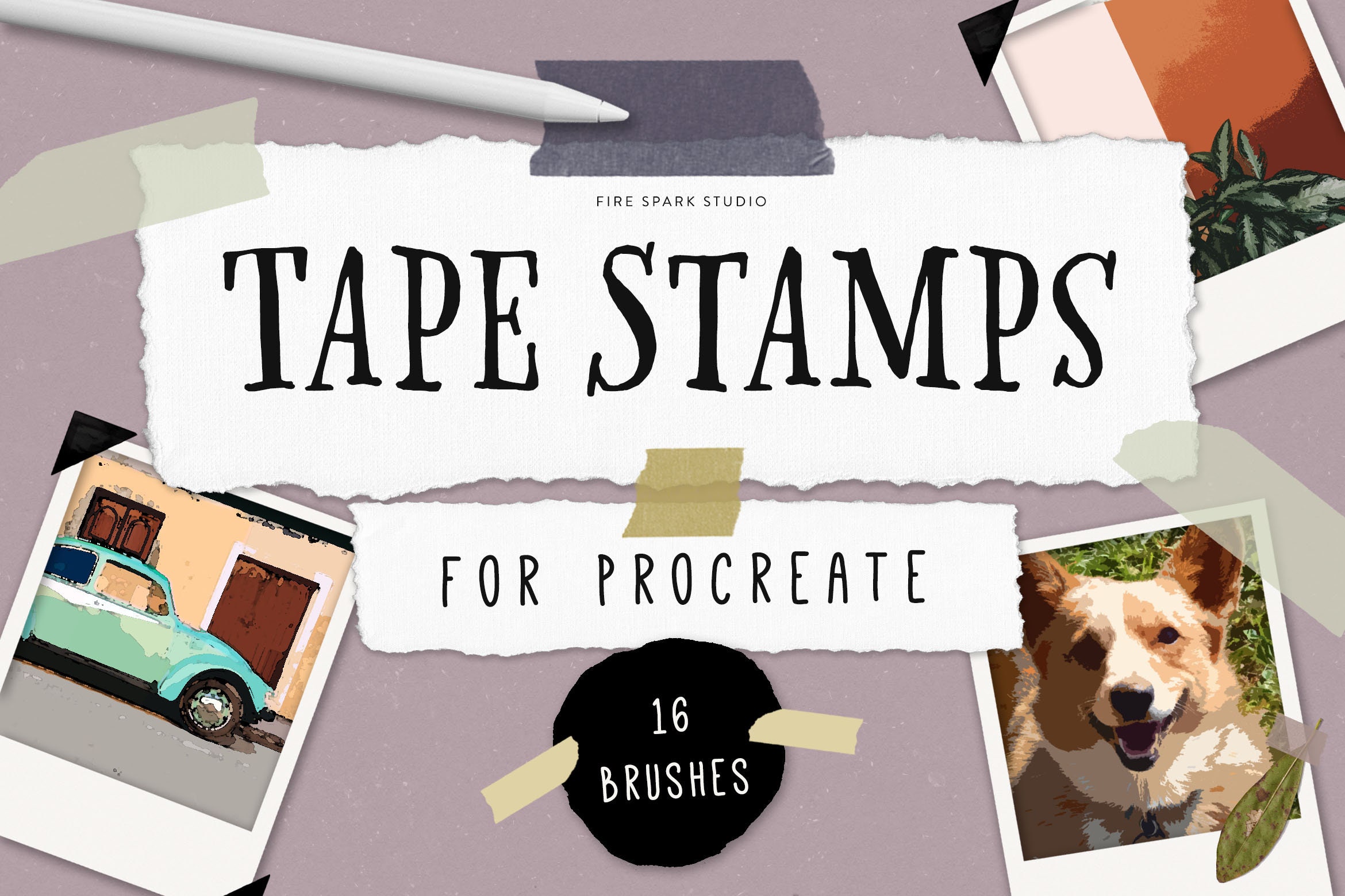 Procreate Tape Stamp Brushes - Procreate App, Digital Scrapbooking - Etsy