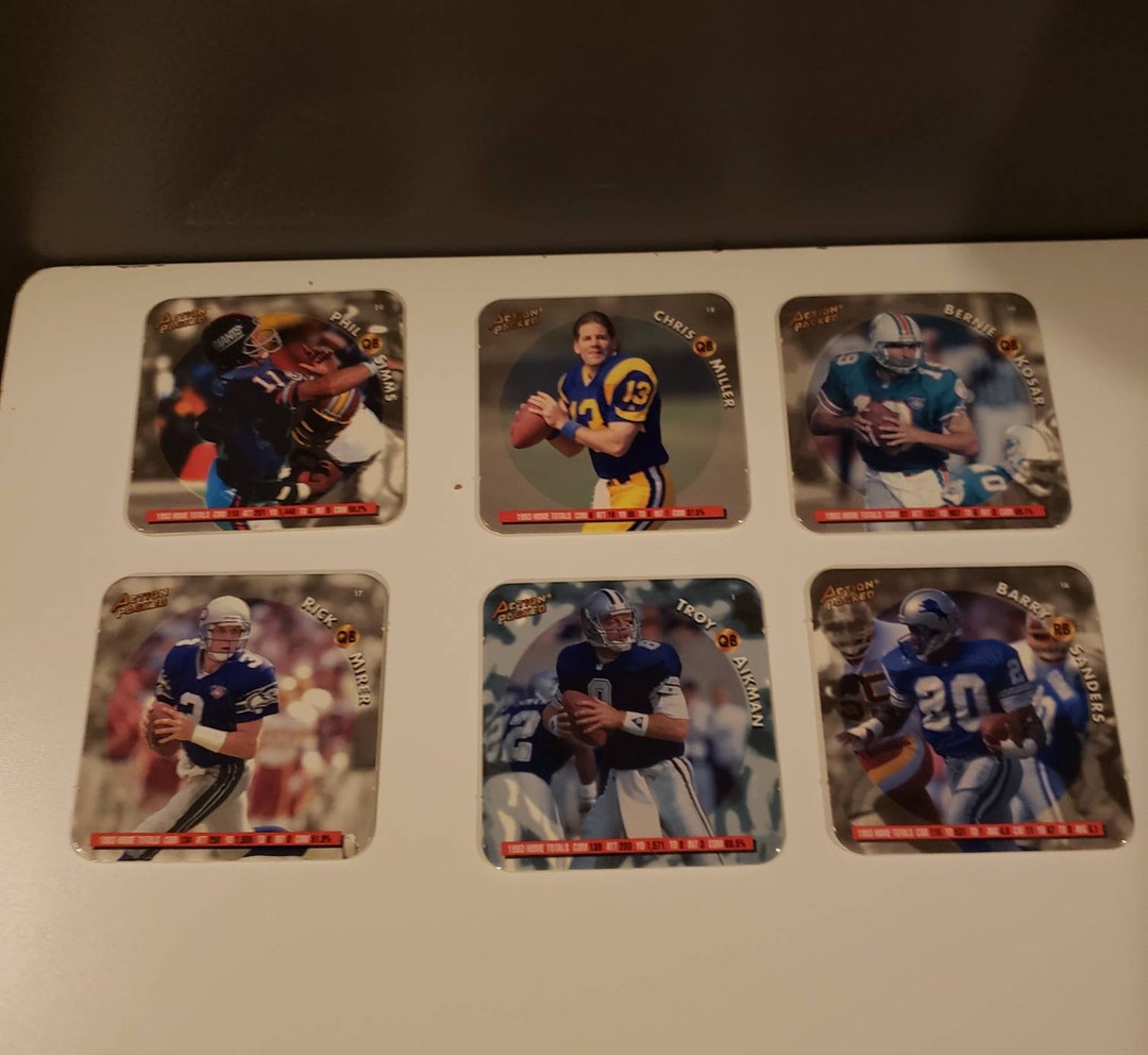 Set of 6 Action Packed Team NFL Coasters kosar Simms - Etsy