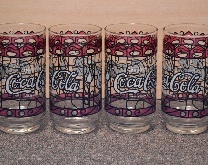 Vintage Coca Cola Drinking Glasses (set of 4) - Etsy