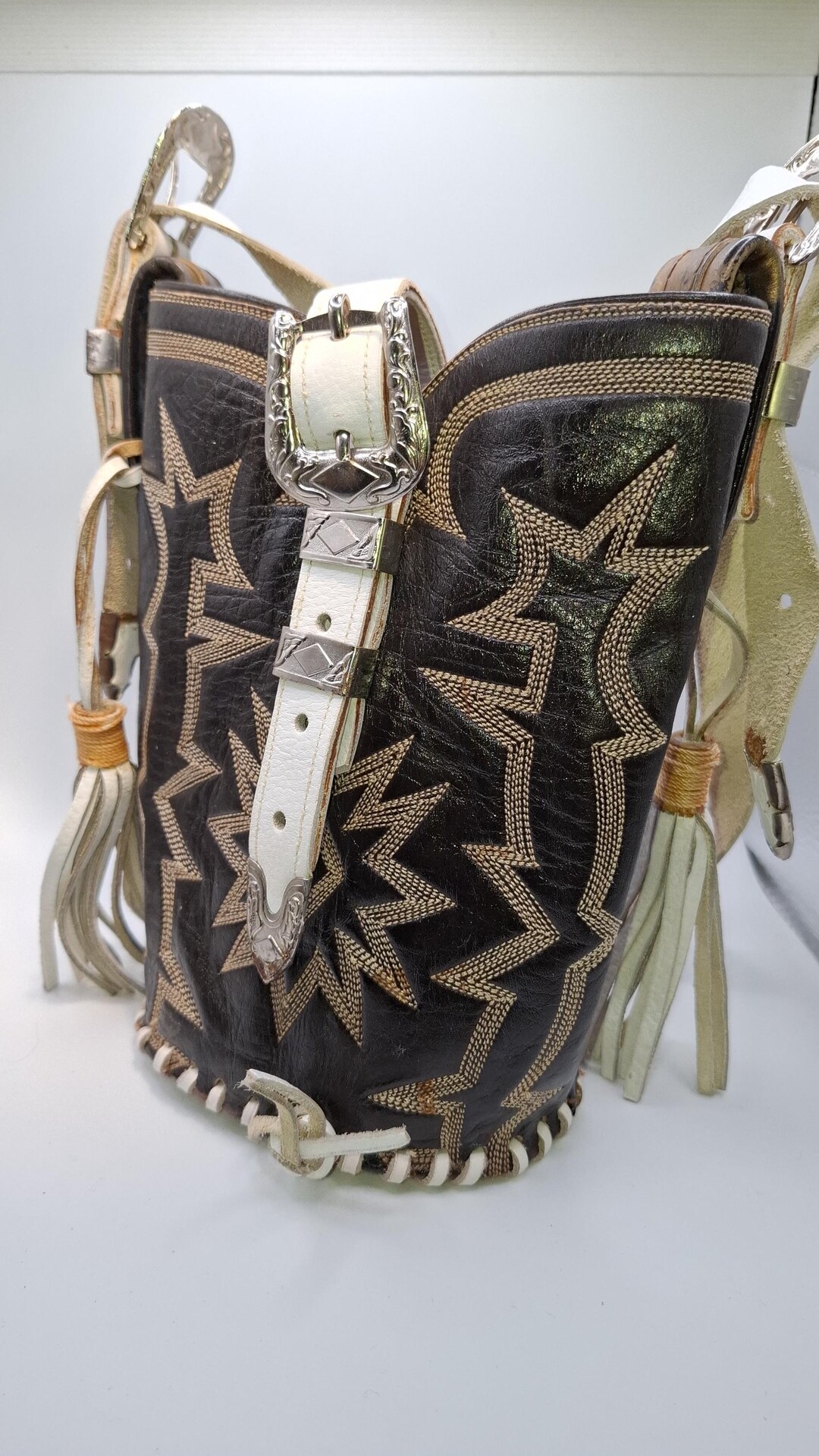 Rare Vintage Rick Montana Collection Boot Bag - Tony Lama Leather ...