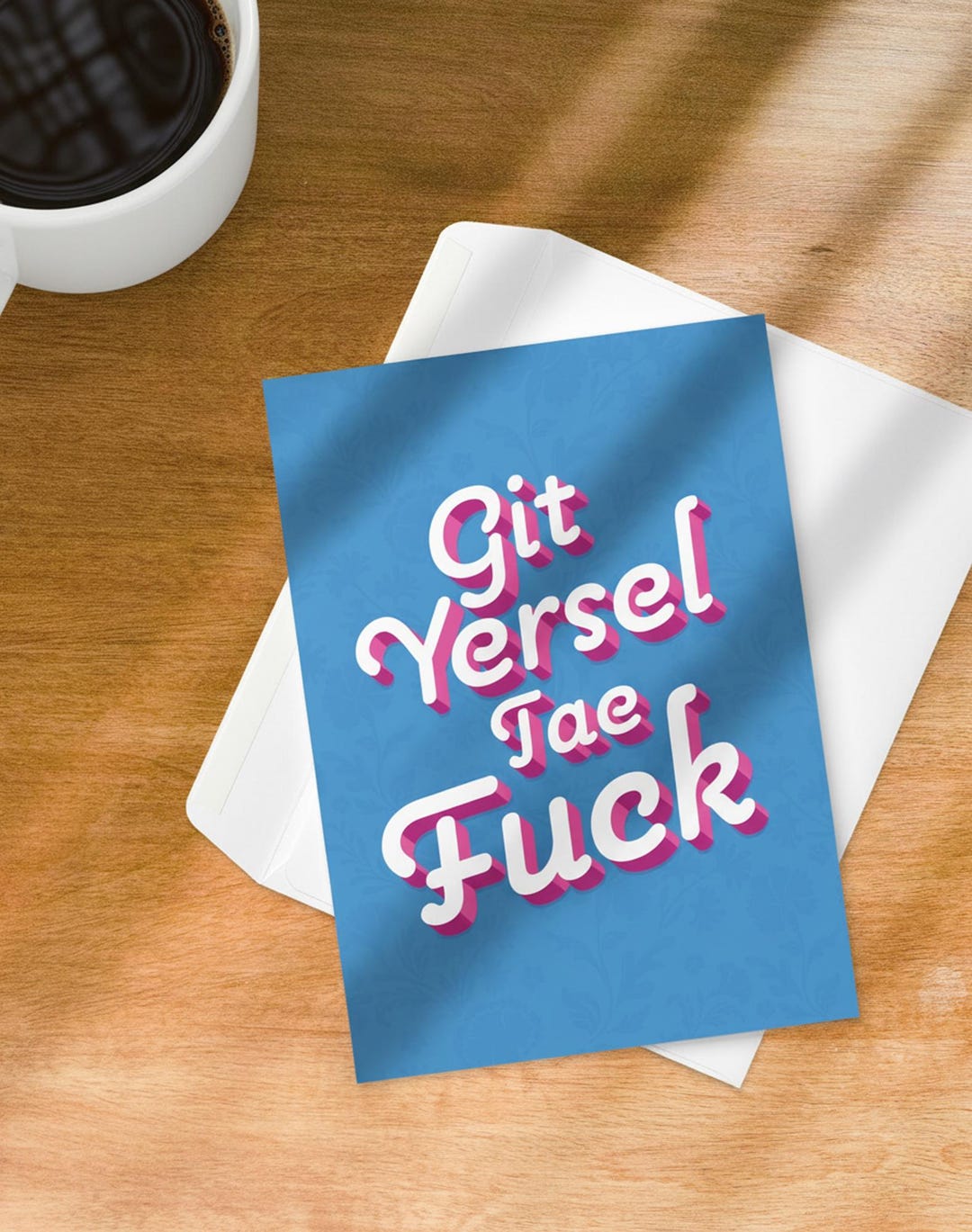 Blue Lettering Scottish Slang Greetings Card - Etsy