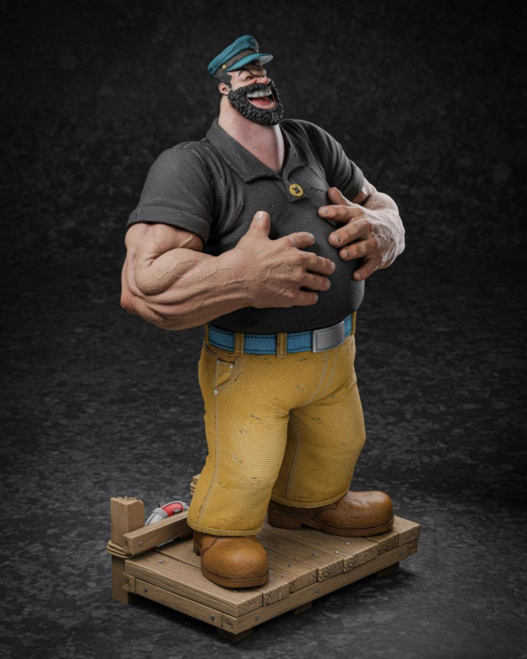 Bluto Popeye STL | Classic Cartoon 3D Printable Figure | Retro Villain ...