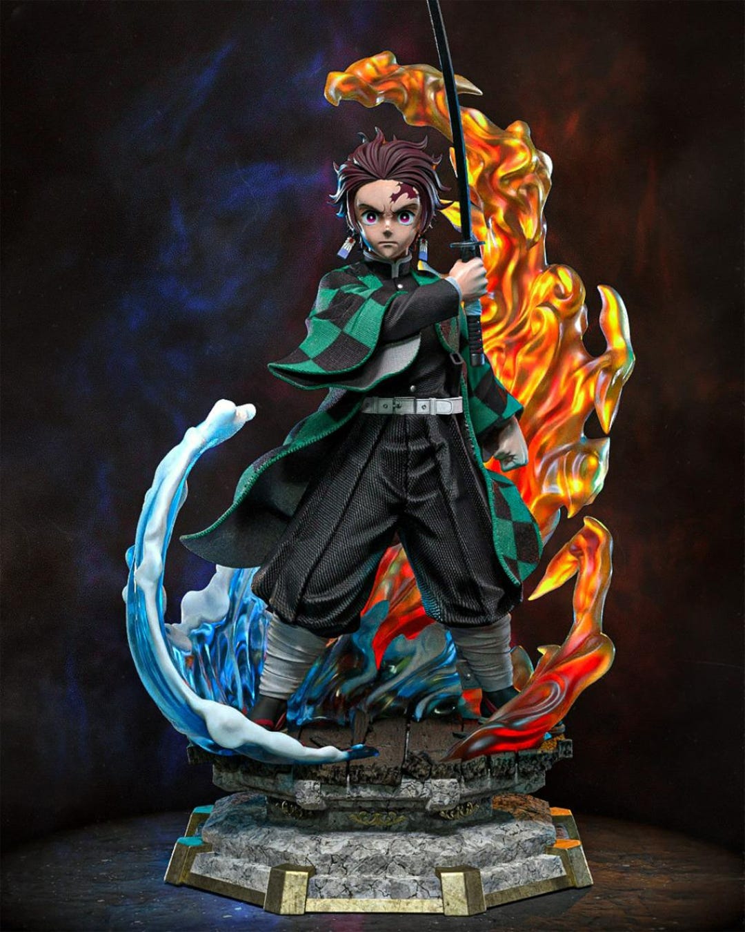 Bladed Demon Hunter STL | Tomado Fighter 3D Printable Statue | Water ...