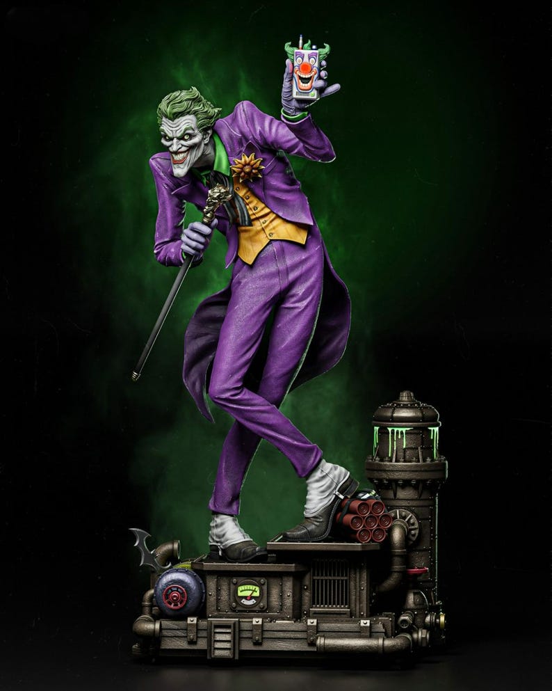 Clown Prince STL | Gothic Villain 3D Printable Statue | Dark Jester ...