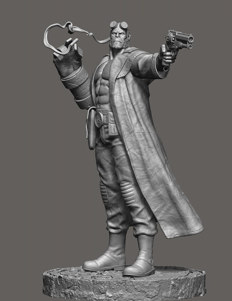 Hellboy the Crooked Man 3D Print STL Model (digital Download) - Etsy