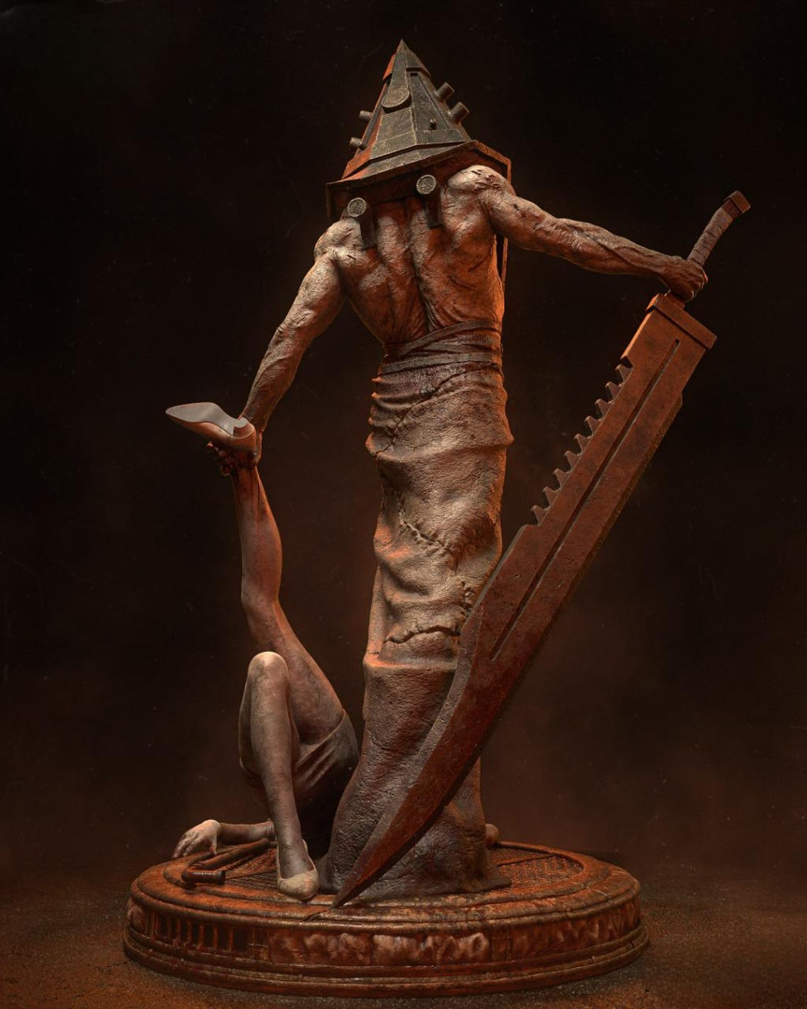 Pyramid Head STL | Silent Hill Fullsize 3D Printable Statue | Horror ...