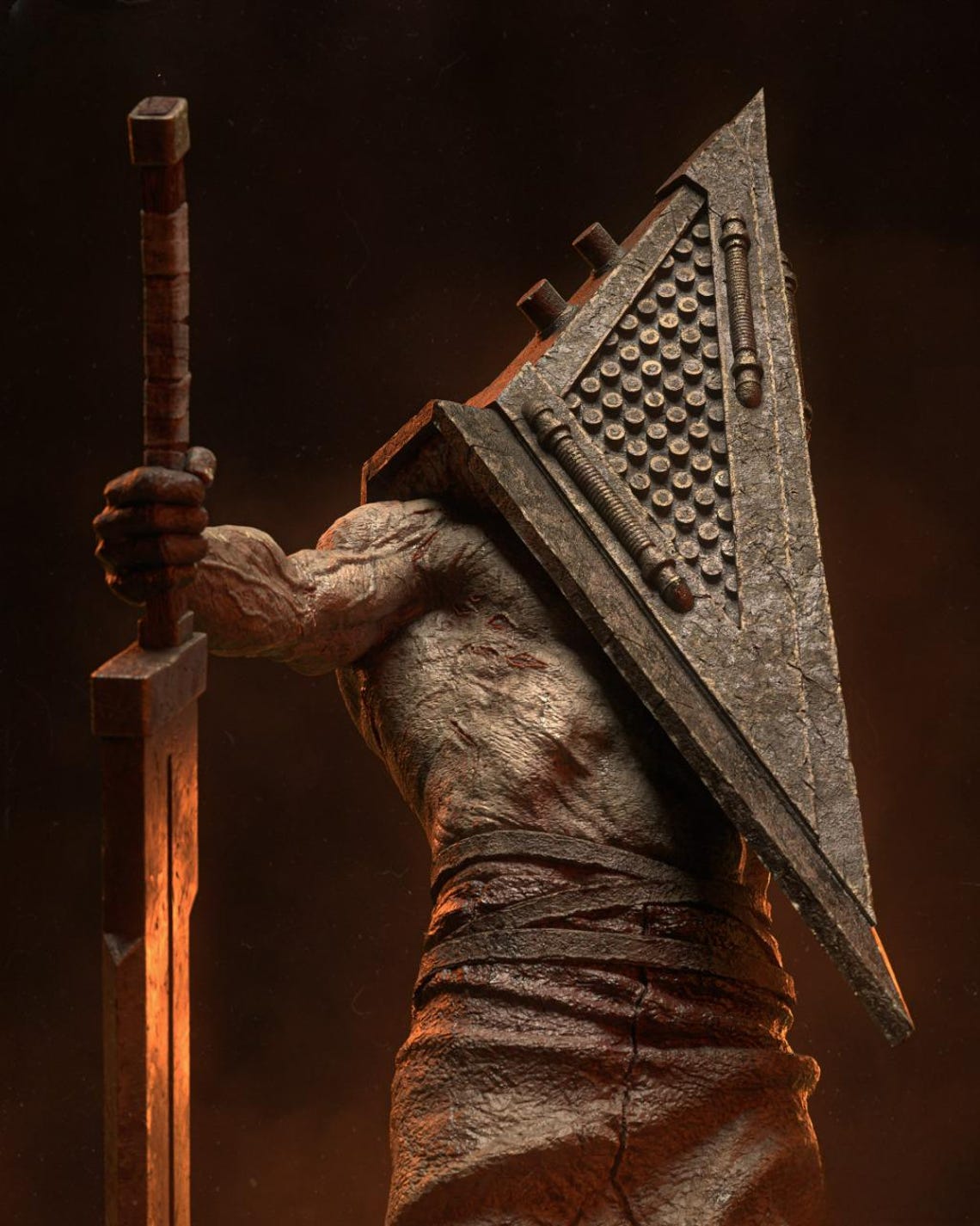 Pyramid Head STL | Silent Hill Fullsize 3D Printable Statue | Horror ...