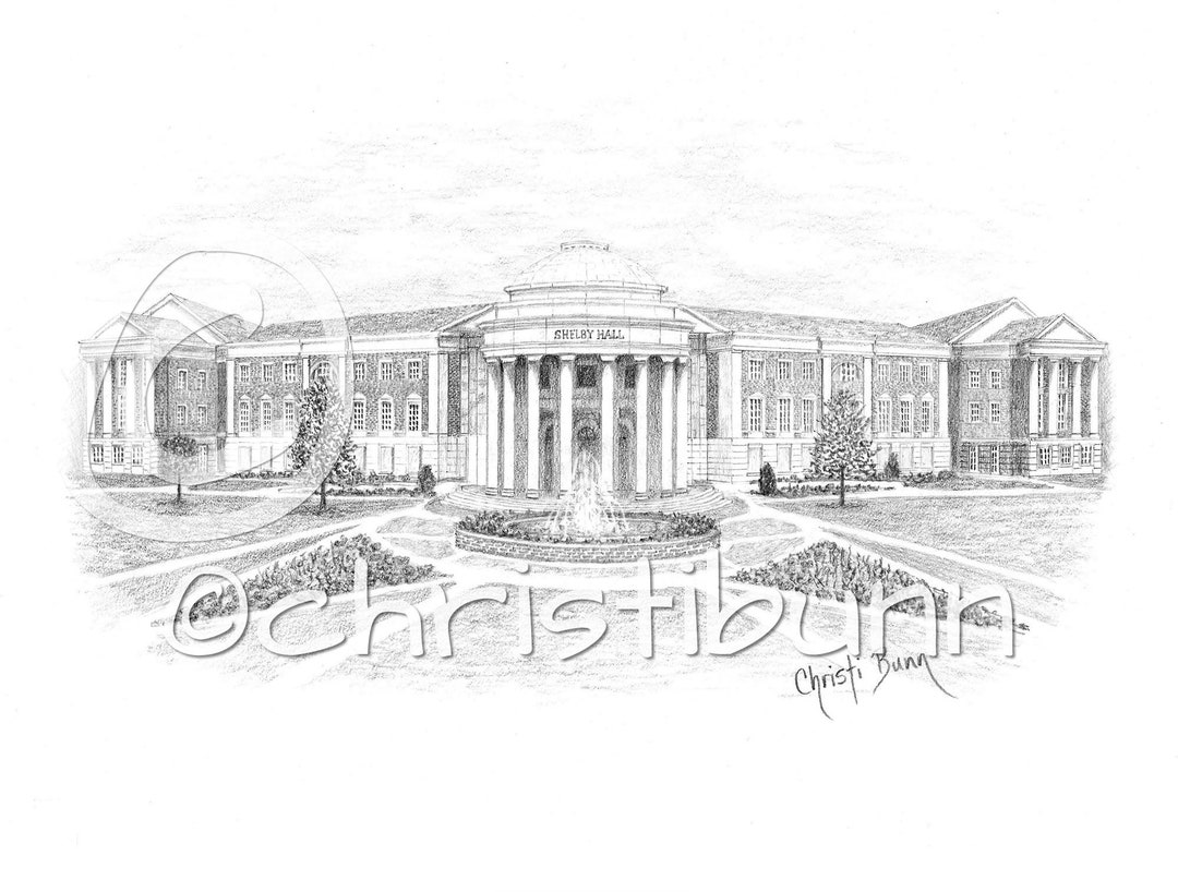 University of Alabama Shelby Hall (engineering Building) PRINT - Etsy