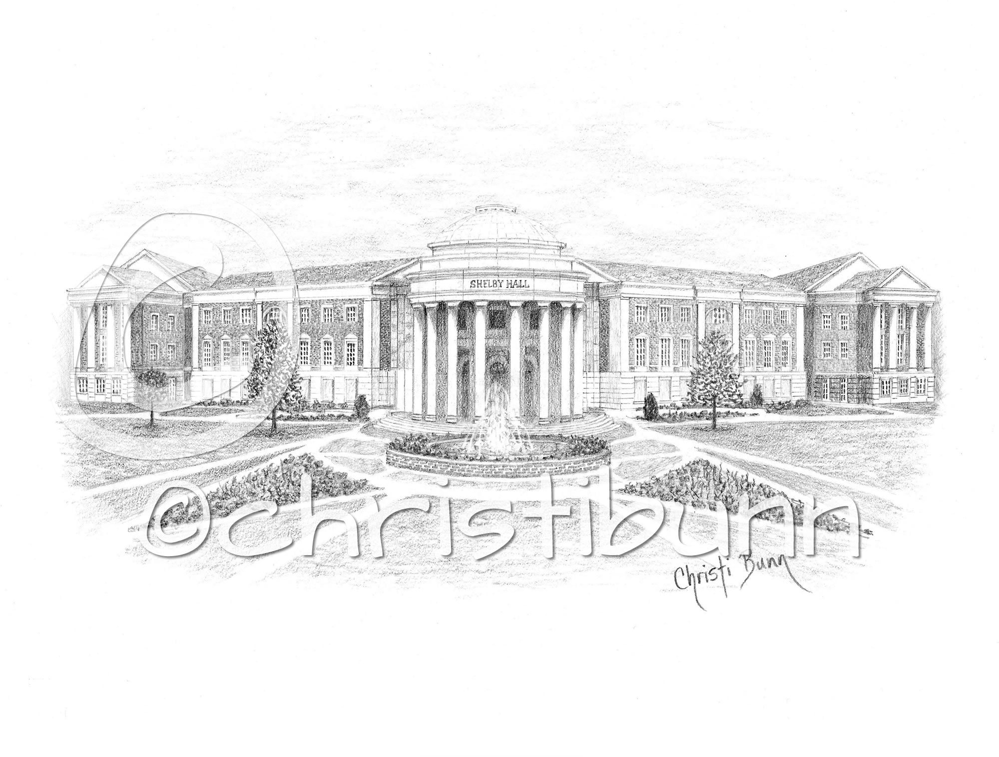 University of Alabama Shelby Hall (engineering Building) PRINT - Etsy