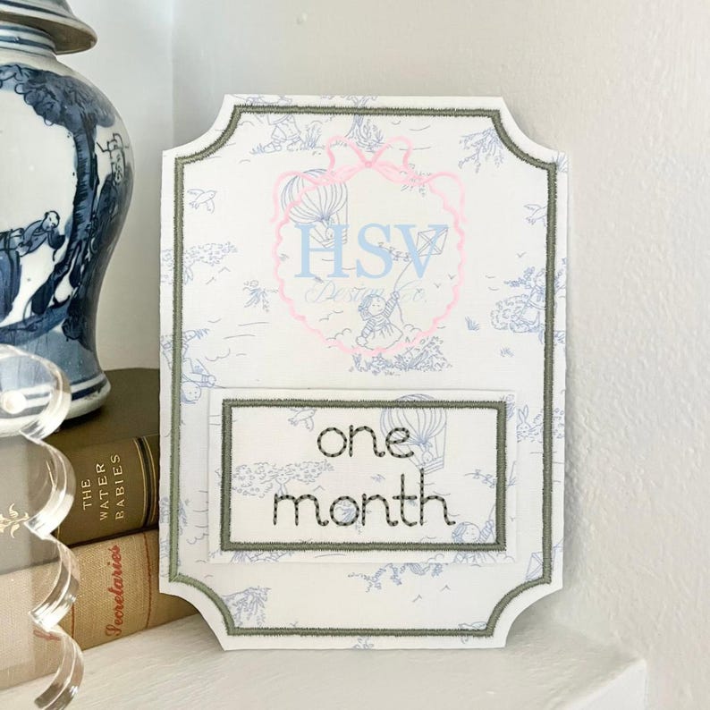 ITH Rectangle Monthly Milestone Plaque Set | Rectangle Satin and Bean ...