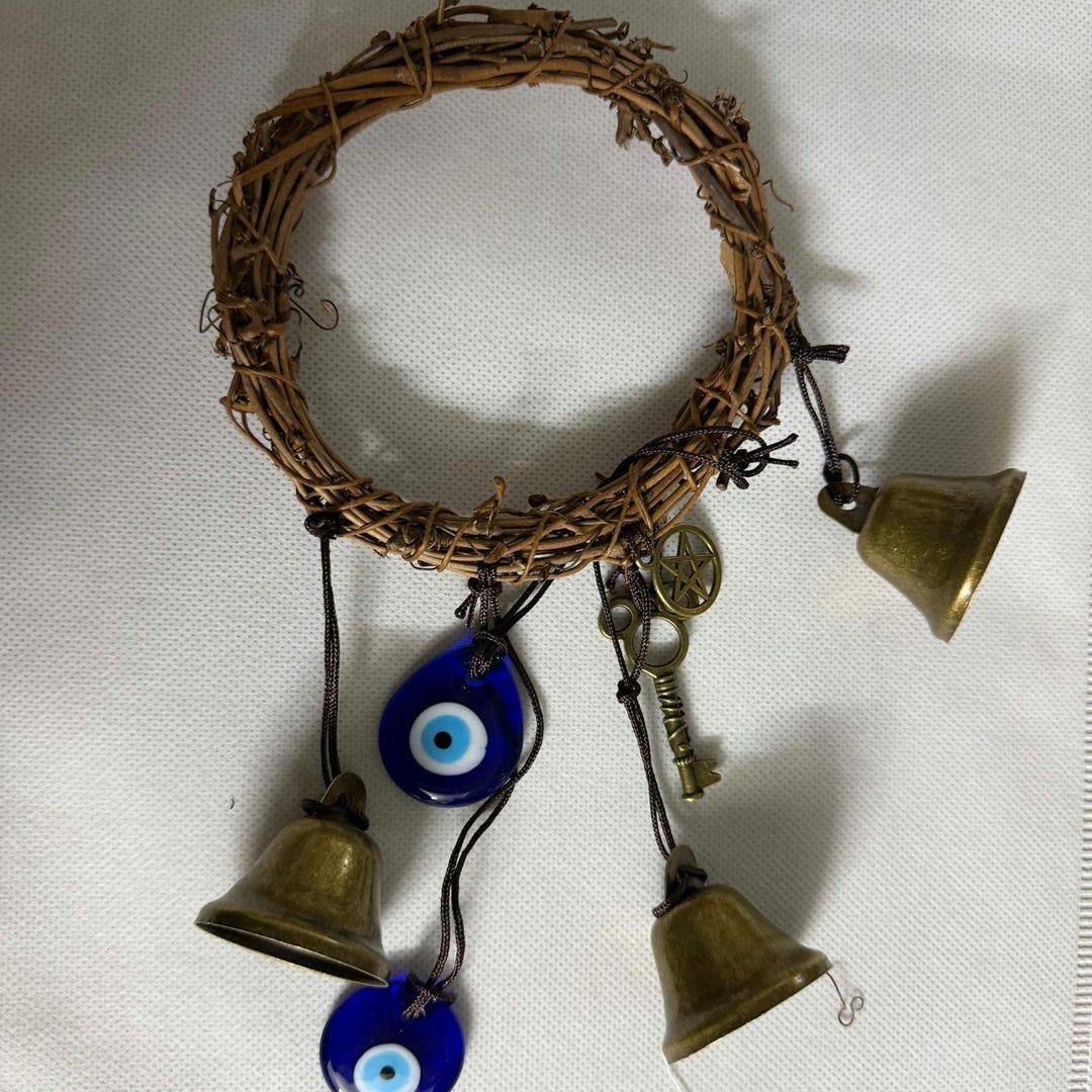 Wicca Witch Blessing Bell Hanging Wind Chime Spiritual Home Decor - Etsy